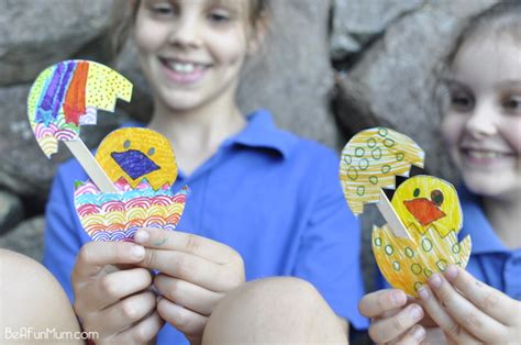 Easter Craft Hatched Egg Chicky Template Be A Fun Mum