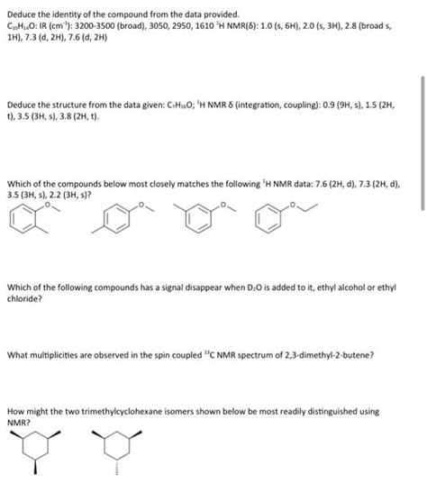 [solved] 1 6 Deduce The Identity Of The Compound From