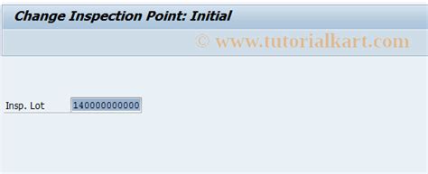 QA SAP Tcode Change Inspection Point Quantities