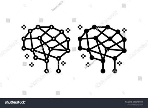 Ai Neural Network Concept Icon Vector Stock Vector Royalty Free 2581467475 Shutterstock