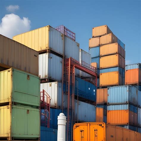 Premium Photo Inspector Checking Container Yard Organising Stock To