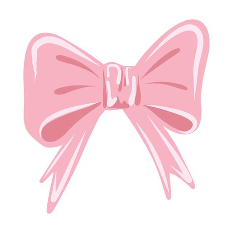 Elegant Pink Ribbon Bow Flat Illustration 78052844 Vector Art At Vecteezy