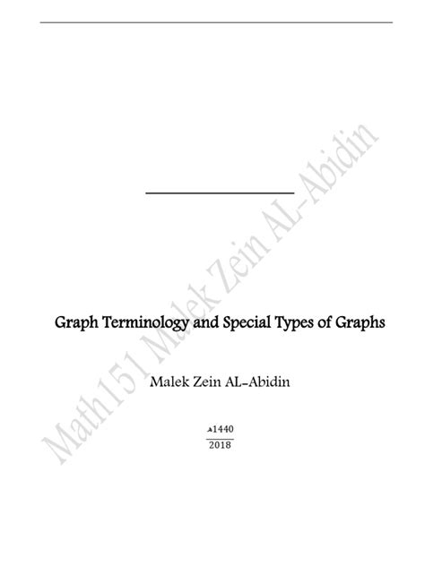 52graph Terminology And Special Types Of Graphs 1 Pdf Vertex