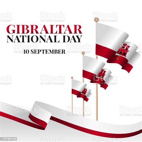 지브롤터 국경일 벡터 일러스트 레이 션 인사말 카드 포스터 및 배너에 적합합니다 0명에 대한 스톡 벡터 아트 및 기타 이미지