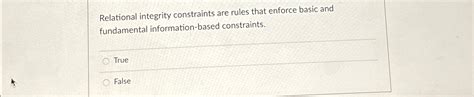 solved relational integrity constraints are rules that