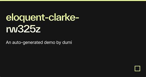 Eloquent Clarke Rw325z Codesandbox Eloquent Clarke Rw325z Codesandbox