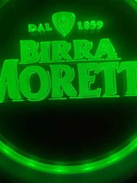 Birra Moretti Amazing Led Round Light Colour Changing With Remote Control Wall Mounted Etsy