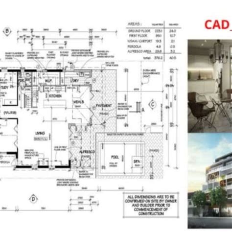 Autocad Floor Plan And Architectural Blueprint Drawing