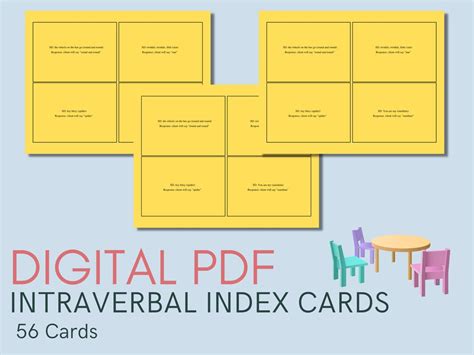 Aba Therapy Intraverbal Digital Download Aba Resources Etsy