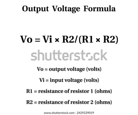 Output Voltage Formula On White Background Stock Vector Royalty Free Output Voltage Formula On White Background Stock Vector Royalty Free