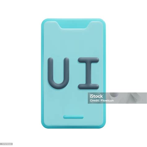 모바일 아이콘 벡터의 3d Ui 흰색 배경에 격리 3d Ux 및 Ui 개념입니다 만화 최소한의 스타일 3d 아이콘 벡터 렌더링 그림입니다 0명에 대한 스톡 벡터 아트 및