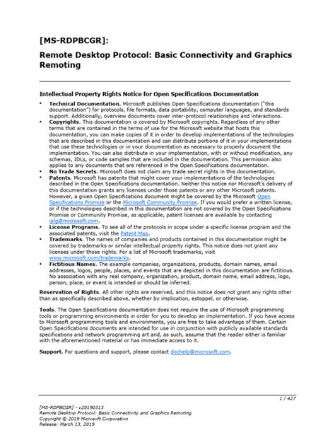 Ms Rdpbcgr Pdf Specification Technical Standard Server