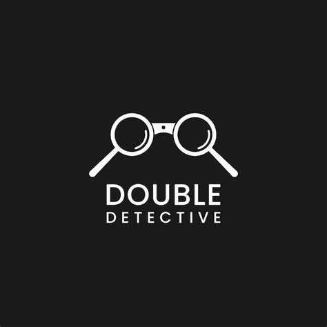 Premium Vector Illustration Double Magnifying Glass For Detective Logo Design
