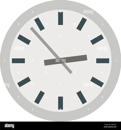 Wall Clock Icon In Flat Style Stock Vector Image Art Alamy