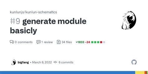 Generate Module Basicly By Bigfang Pull Request Kunlunjs Kunlun Schematics GitHub
