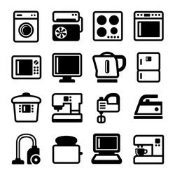 Cleaning Icons Set Household Supplies Royalty Free Vector