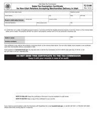 Form Tc 721g Download Fillable Pdf Or Fill Online Exemption Certificate