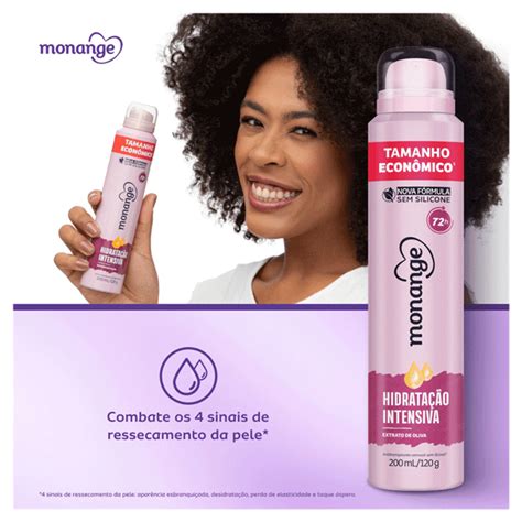 Desodorante Antitranspirante Monange Hidratação Intensa 200ml Aerossol