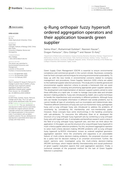 Pdf Q Rung Orthopair Fuzzy Hypersoft Ordered Aggregation Operators