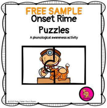 Freebie Onset Rime Puzzles And Activities Phonological Awareness