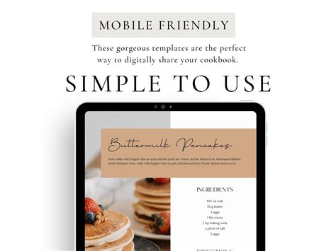 Colorful Cookbook Template Editable Cookbook Pdf Template Food Blogger Email Marketing