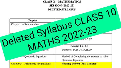 Cbse 2023 Deleted Syllabus Class 10 Image To U
