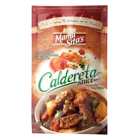 Mama Sitas Caldereta Sauce Spicy Beef Stew Base 80 G Shopee Malaysia