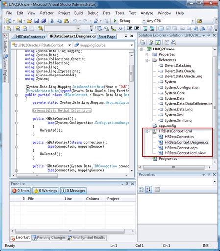 小試linq To Oracle 黑暗執行緒