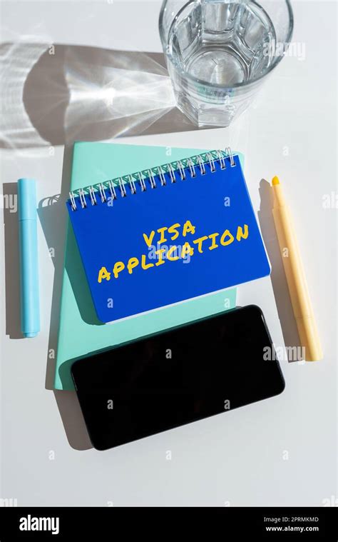 Handwriting Text Visa Application Concept Meaning Telling The Story Of