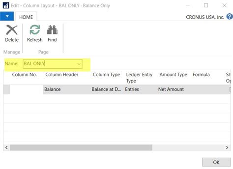 How To Create Custom Column Layouts In NAV BC