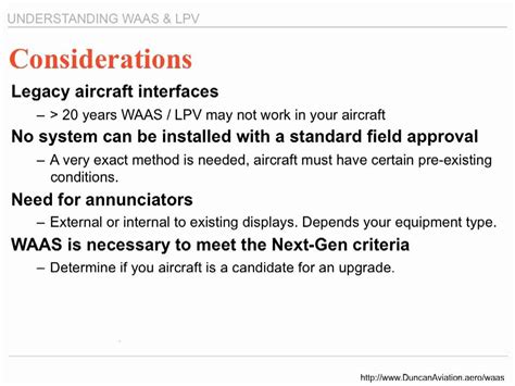 Understanding Waas And Lpv Considerations Youtube