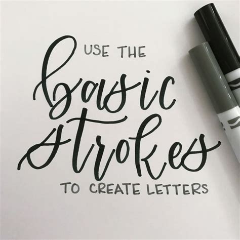 Create Letters With The Basic Strokes Lettering Hand Lettering Tutorial Lettering Tutorial