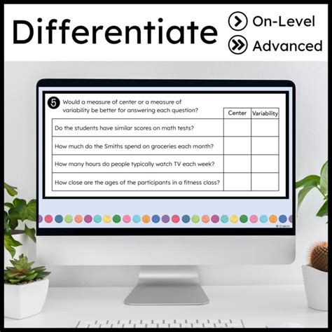 Measures Of Center And Variability Worksheet L33 6th Grade Iready Math Exit Ticket