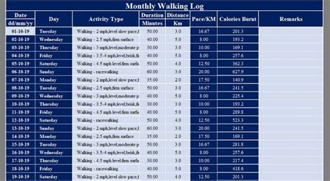 download monthly running log with charts excel template exceldatapro