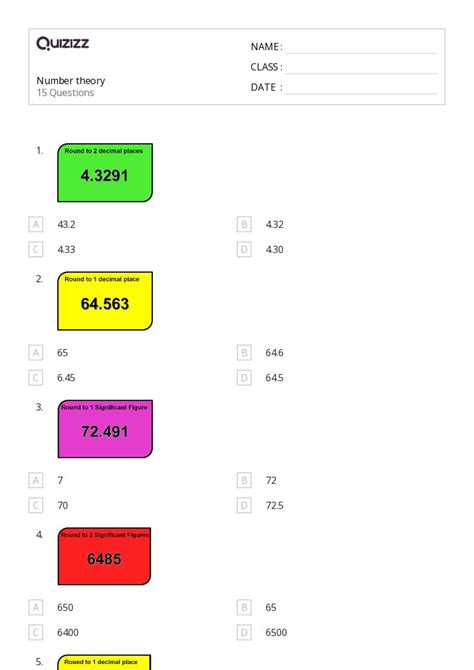 50 Number Theory Worksheets For 5th Year On Quizizz Free And Printable