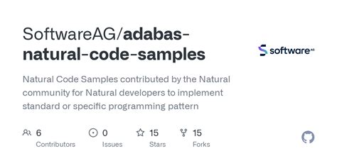 github softwareag adabas natural code samples natural code samples