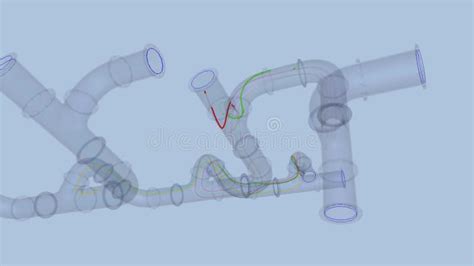 Piping System Liquid Flow Simulation Cfd Simulation Computational Fluid Dynamics Stock Video