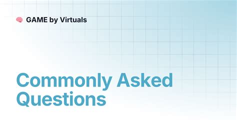 Commonly Asked Questions Game By Virtuals
