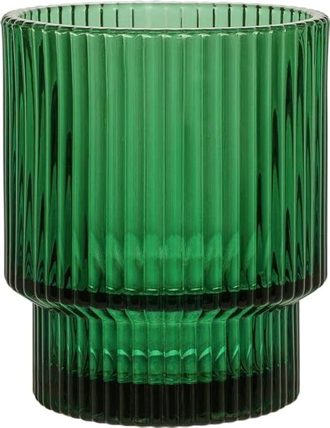 American Atelier Vintage Art Deco Fluted Drinking Glasses Ribbed