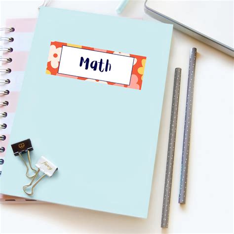 Notebook Subject Labels Name Tags Colorful Labels For Classes Digital Download Edit In Canva