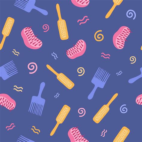 Cute And Colorful Vector Seamless Hand Drawn Pattern With Cosmetic