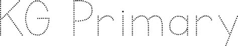 Kg Primary Dots Font