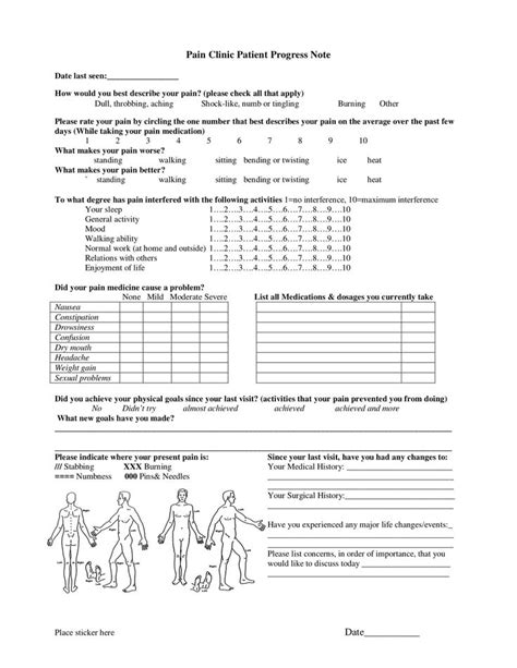 Patient Progress Notes Template Word Notes Template Daily Progress