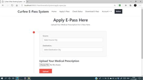 curfew e pass generation system web application project in jsp with