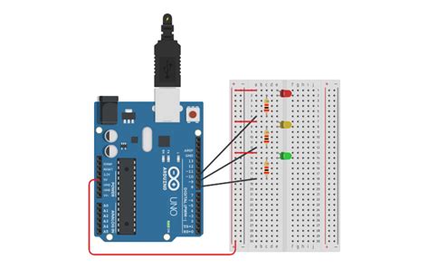 Circuit Design Semáforo Tinkercad