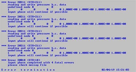 Error In LS Dyna
