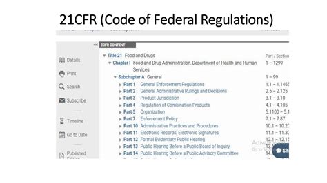 Code Of Federal Regulations CFR Pptx