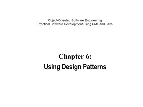 Object Oriented Software Engineering Practical Software Development