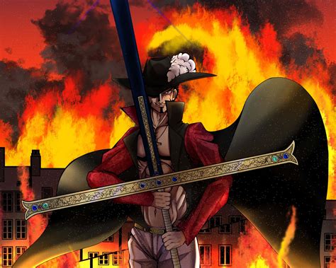Download Dracule Mihawk In One Piece Wallpaper