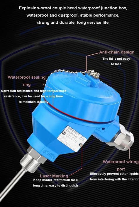 High Temperature Pt100 Temperature Sensor Thermal Resistance Probe Pt1000 Integrated Temperature